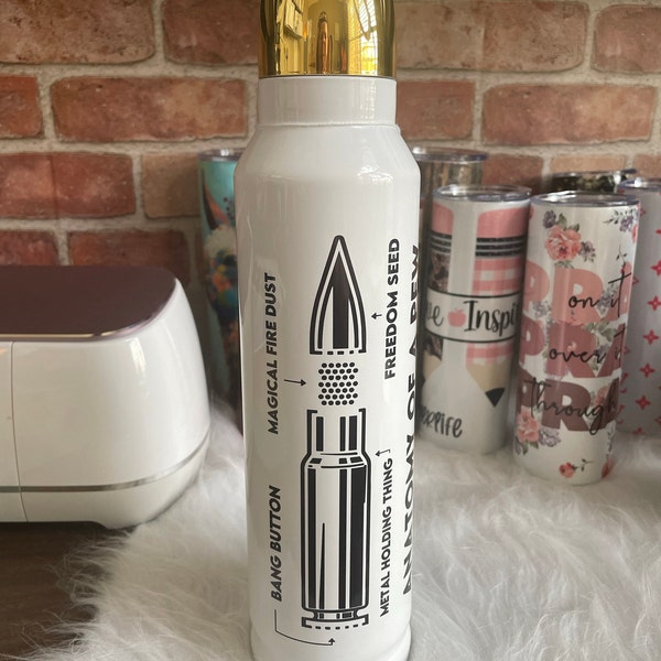 Bullet Anatomy Tumbler Design, for 20oz Tumblers, Sublimation Design ...