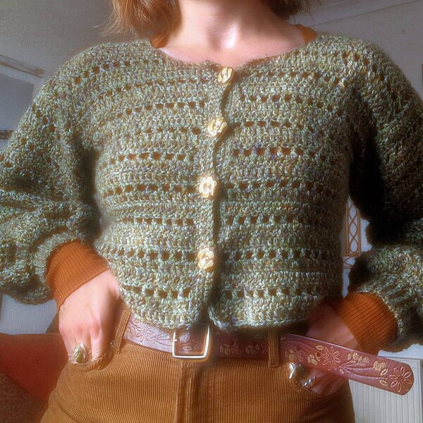 Basic Mesh Sweater Crochet Pattern/ Shrug Sleeves Top/ No Sew Pattern ...