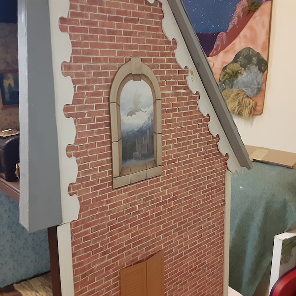 Castle Windows With View of Flying Dragon PAPER Miniatures in Several ...