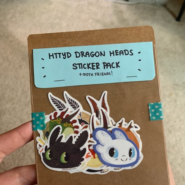How to Train Your Dragon- Dragon Head Stickers! (toothless, Stormfly ...