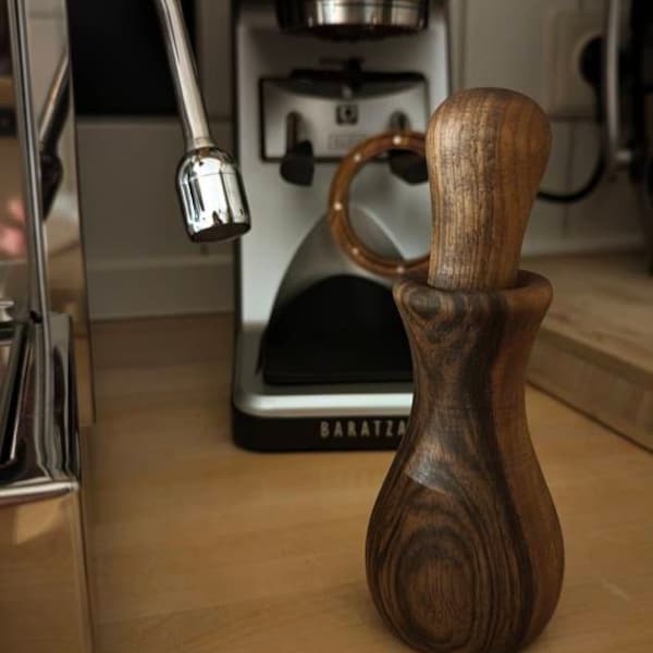 Walnut Wood Striped WDT Tool With Stand, Food Contact Compliance ...