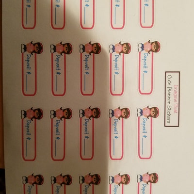 Bank Deposit Planner Stickers - Etsy