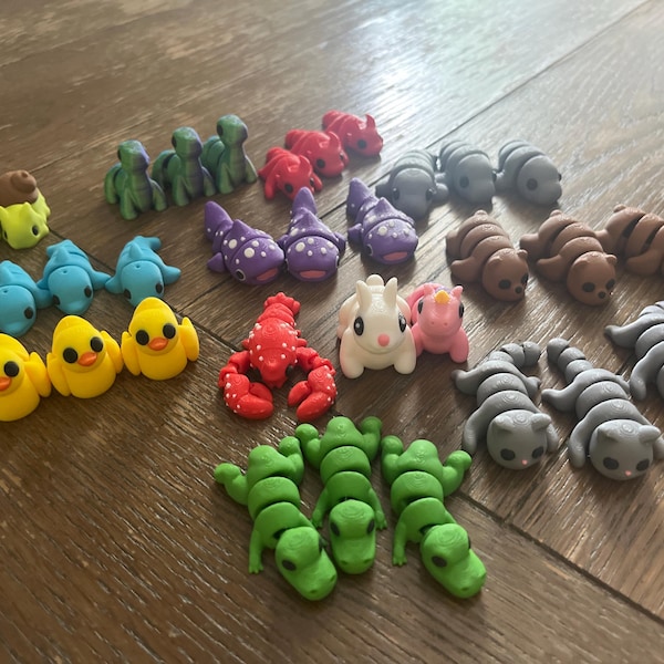 Mini Pocket Pets – 3D Printed Articulated Animals - Fun Collectible ...