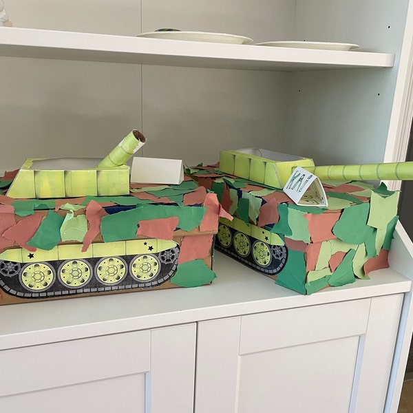 Tank Valentine Box Kit | DIY Printable Box Decor Kit for Valentine's ...