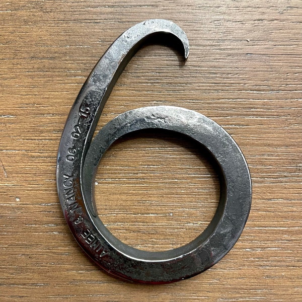 Forged Six, 6th Anniversary Gift, Iron Jewelry, Iron Anniversary, Iron ...