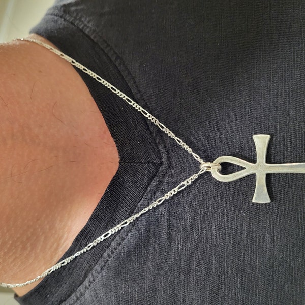 Sterling Silver Ankh Pendant on a Sterling Silver Chain - Etsy