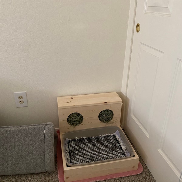 Medium - Hop Box: Rabbit Bunny Hay Feeder and Litter Pan Combo - Etsy