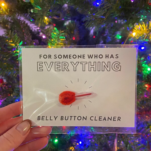 Red Belly Button Lint Brush Gag Gift Stocking Stuffer | Belly Button ...