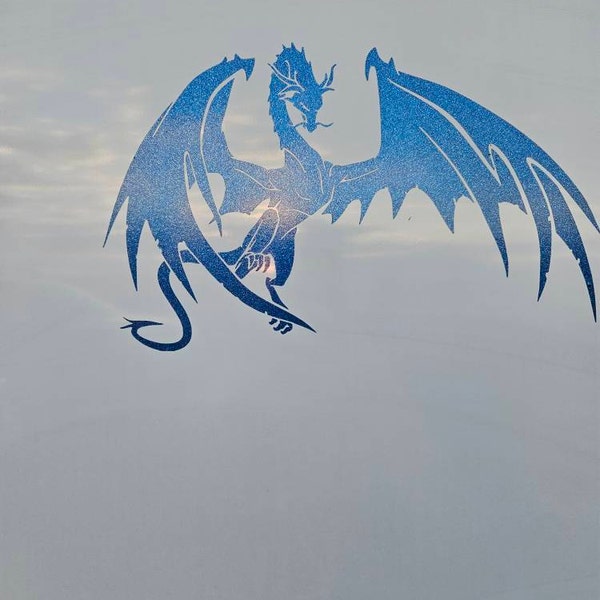 Flying Dragon Vinyl Decal, Vinyl Sticker, Fantasy Decal, Dragon Decal ...