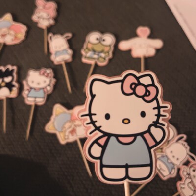 Custom Kitty and Friends Cupcake Toppers - Etsy