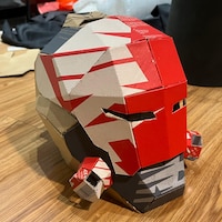 Cyberpunk Cardboard Helmet With Retractable Face Cardboardcraft ...