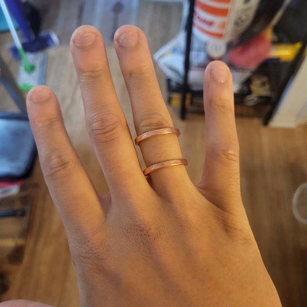 Textured Copper Band Rings | Pure Copper Rings | Arthritis Rings | Gift ...