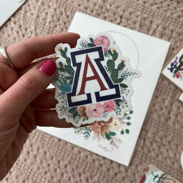 U of A Stickers-vinyl Stickers- Watercolor Vinyl Sticker-uofa Decor ...