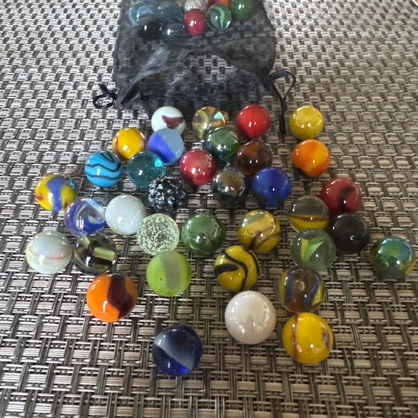 50 Mixed Target Marbles 5/8" (16mm) Diameter - FREE SHIPPING - Etsy