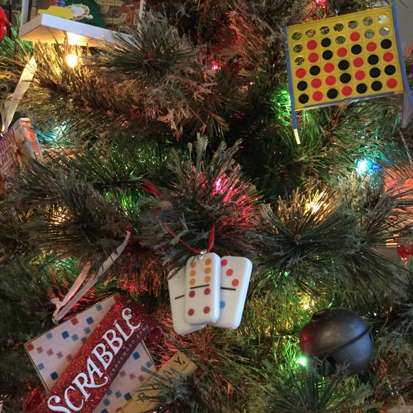 Dominoes Game Christmas Ornament – Unique Handmade Domino Gift for ...