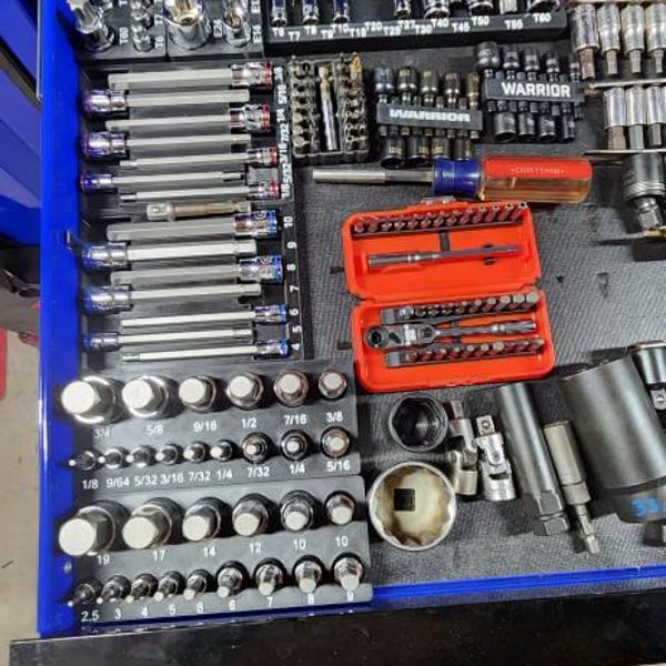 Quinn Master Bit Socket Organizer – Fits Harbor Freight 87pc Set #70347 ...