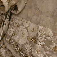 Buy Soft Blue Net Saree With Stone Work and Gold Sequin Blouse Online ...