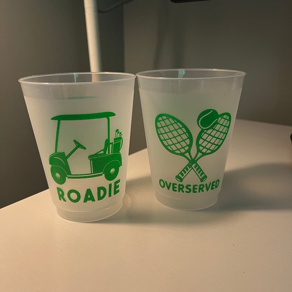 Tennis Roadie Cup, Overserved, Reusable Shatterproof 16oz Cup - Etsy