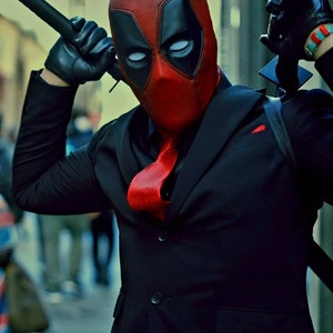 X-force Grey Deadpool Costume Cosplay Mask With Magnetic Eyes - Etsy