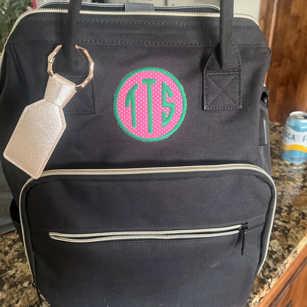 Custom Personalized Embroidered Circle Monogram Initial Name Patch - 3 ...