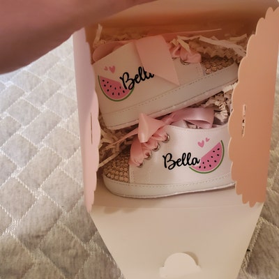 One in a Melon First Birthday, Baby Girl Booties,sweet One Shoes,one in ...