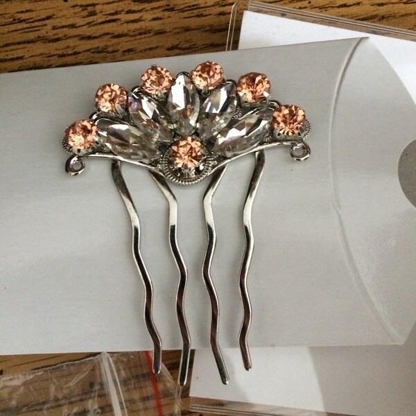 Art Deco Rhinestone Hair Comb: Custom Bridal Updo Decor - Etsy