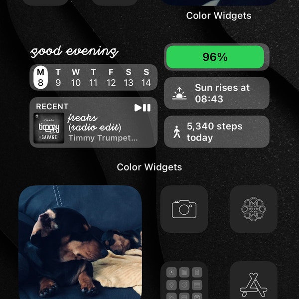 Black & Gray App Icon Pack for iPhone | Minimalist Black Ios Theme Pack ...