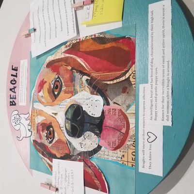 Whimsical Collage Flower Pot Still Life Fine Art Wall Decor Print for ...