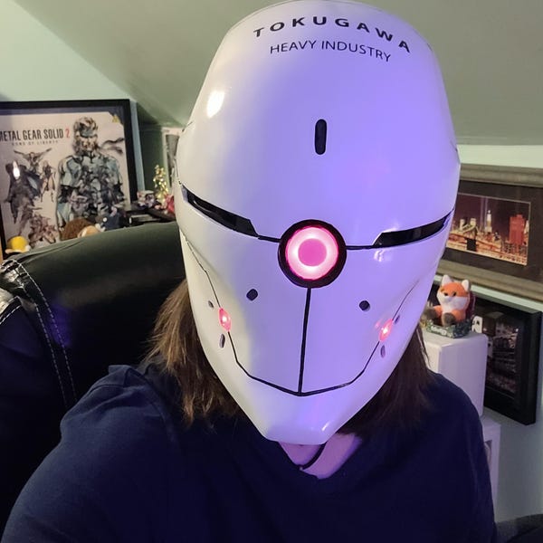 Custom Metal Gear Solid Gray Fox Helmet Mask Halloween Costume Cosplay ...