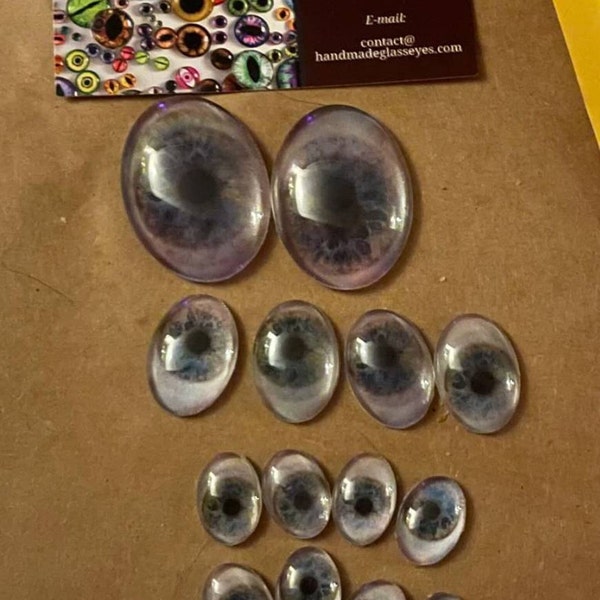 All Black Realistic Glass Eyes 6mm 8mm 10mm 12mm 14mm 16mm 20mm 25mm ...