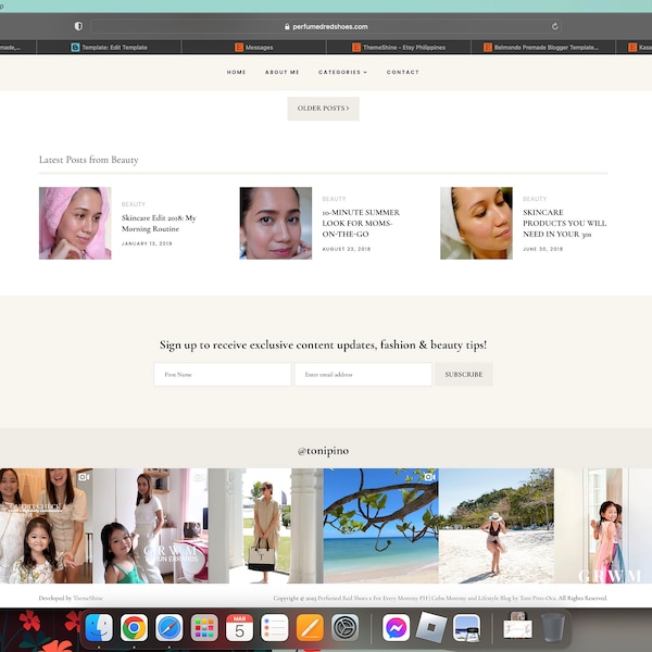 Responsive Premade Blogger Template - Clean Blog Design - Photography ...