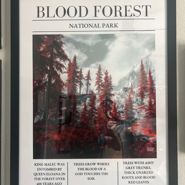 From Blood and Ash Wall Art, Blood Forest National Park Poster Print ...