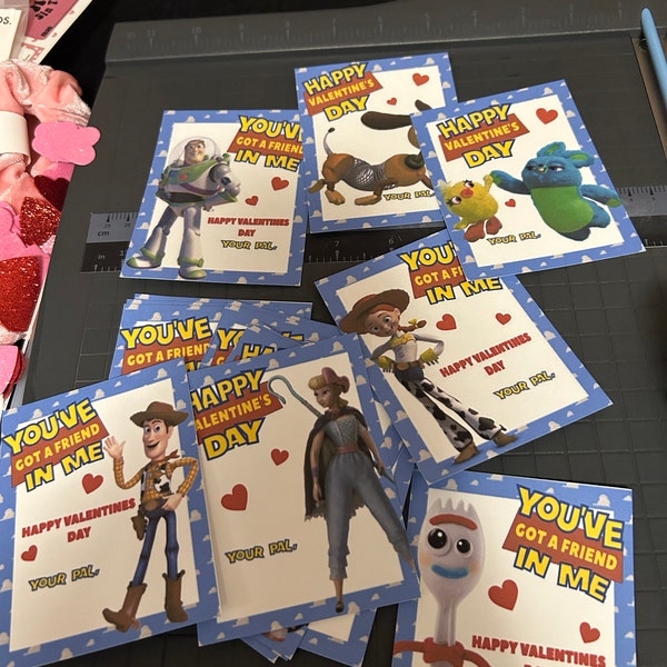 Toy Story Valentine's Day Cards - Printable - Instant Download Print at ...