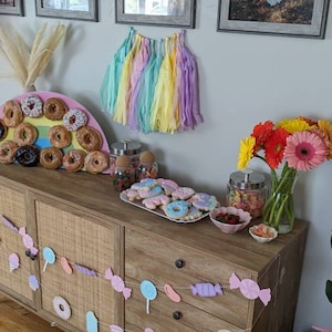 Rainbow Donut Wall, Pastel Donut Wall, Birthday Donut Cake Stand, Girls ...