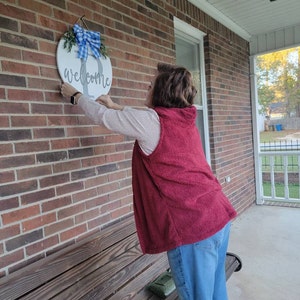 Sign Language Welcome Sign ASL Welcome Wreath Door Hanger Farmhouse ...