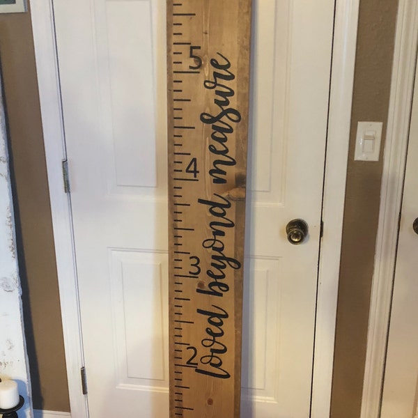 Growth Chart Stencils 1ft.-8ft.- EASY to LINE UP - Re-usable Stencil ...