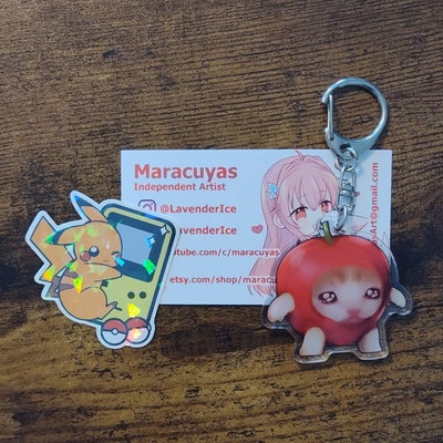 Crying Banana Cat Meme Funny Cat Keychain - Etsy