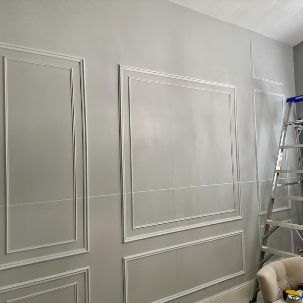 Wall Molding Package Ready to Assemble, Pre-cut Factory Primed, Wall ...
