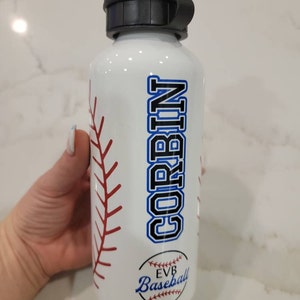 Baseball Water Bottle Team Gift Aluminum Stainless Steel Insulated ...