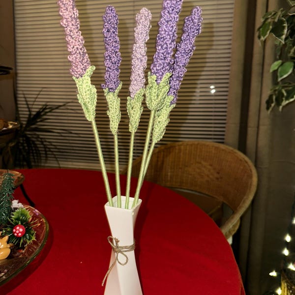 Crochet Lavender English Pattern (video), Amigurumi Lavender Flower ...