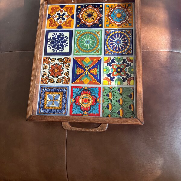 Talavera Mexican Tile End Table - Etsy