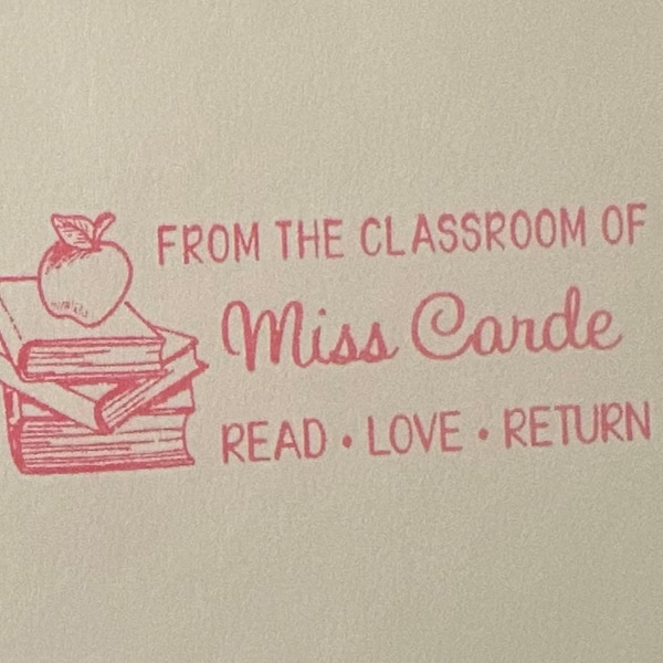 Custom Teacher Stamp - Personalized Classroom Library of Stamp ...