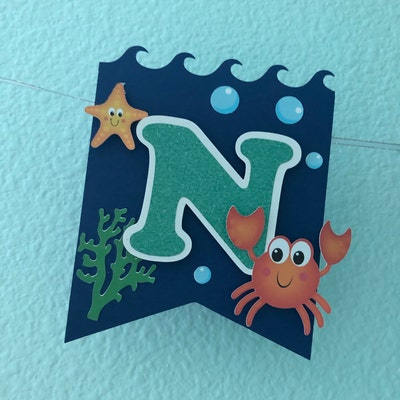 Under the Ocean Banner / Under the Sea Banner / Nautical Banner / Happy ...