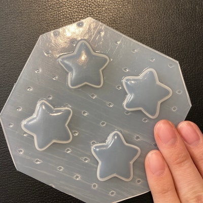 6pc Mini Chubby Crescent Moon and Star Flexible Plastic Mold for Resin ...