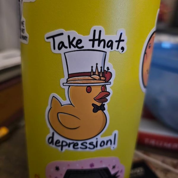 Small Lucifer Duckie - Handmade Sticker- 2 Variations (1.5"x2.27" & 1.8 ...