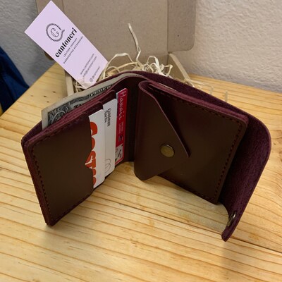 Cash Envelope Wallet Leather Women's Small Wallet Leather Wallet Womens ...