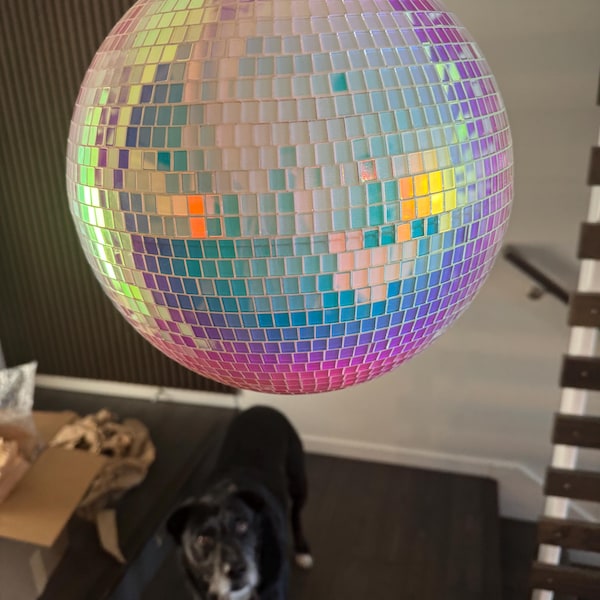 12 Inch Disco Ball Iridescent Decor Disco Balls Disco Holographic ...