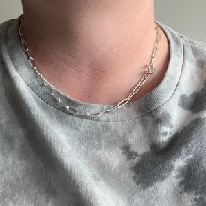 Perfect Layering Link Necklace With Toggle Clasp Minimalist Necklace ...