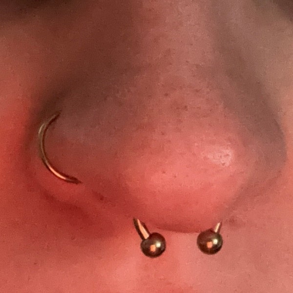 Indian Swirl Septum Clicker Ring / Daith Earring, Rose Gold / Gold ...