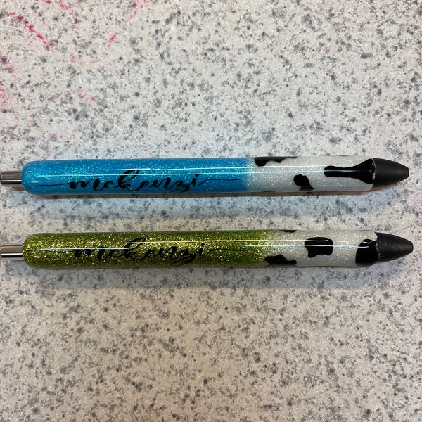 Animal Print Pens | Glitter Ombre | Custom Pen | - Etsy